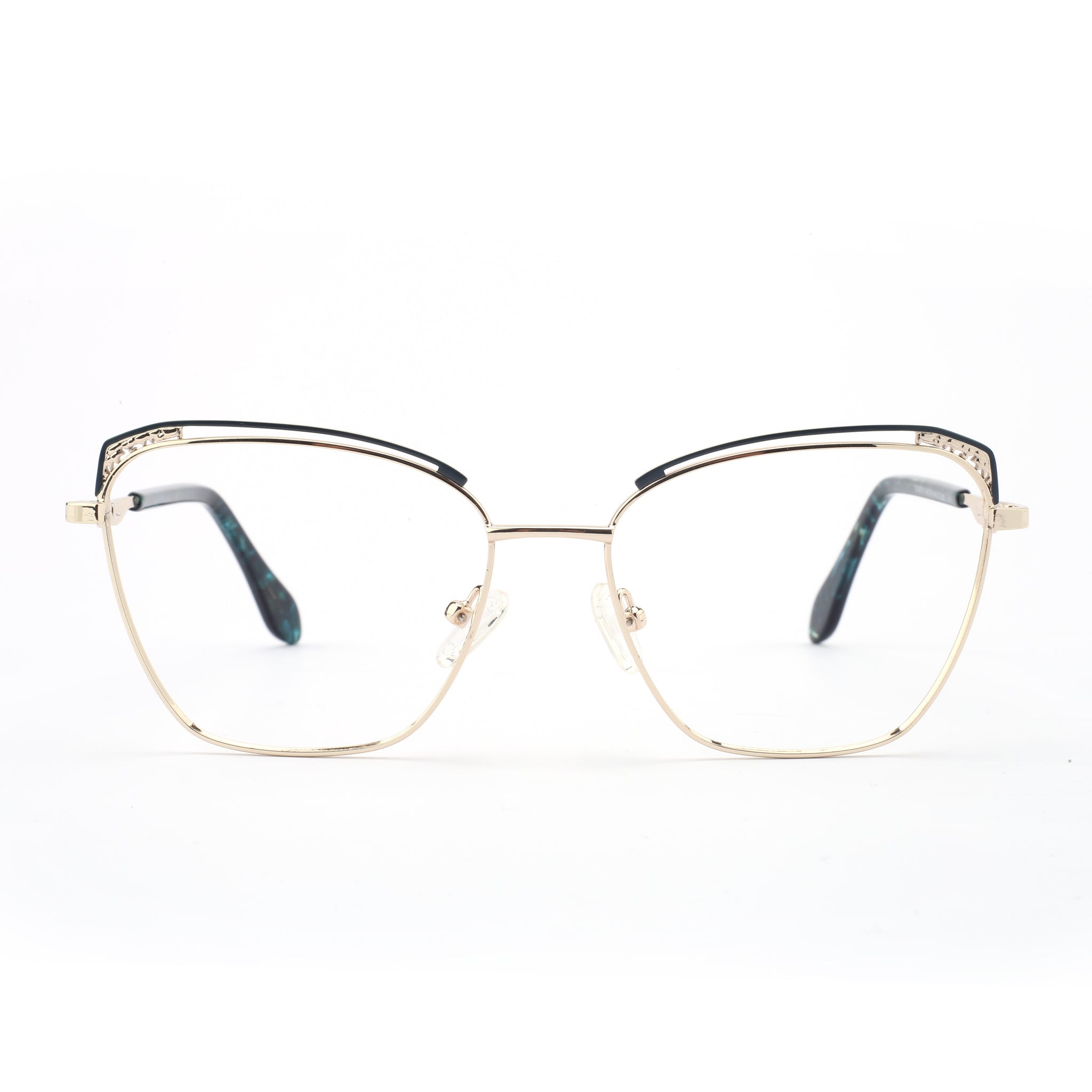 Calypso Filigree Cat-Eye Metal Frame Glasses - Retro-Modern Frames